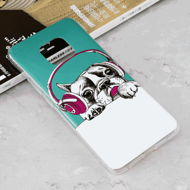หูฟังส่องสว่างลายลูกสุนัขเคสกันกระแทก Tpu สำหรับ Huawei Mate 20 Pro