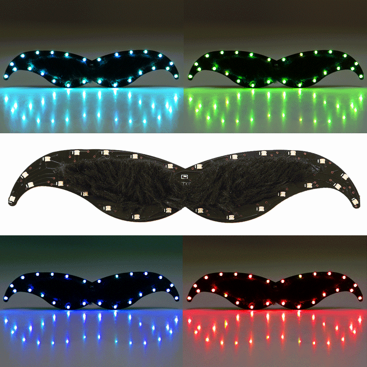 Creative Funny LED Luminous Hairy Mustache Shape Light Up Night Light ...