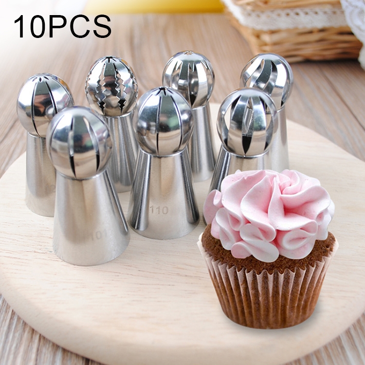 10 in 1 Baking Tool Torch Shaped Stainless Steel Pastry Decorating ...