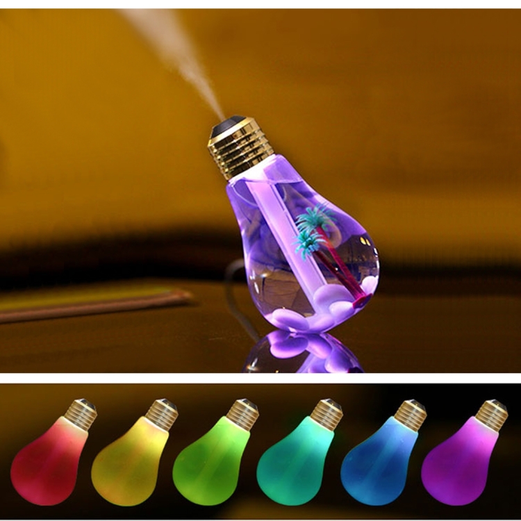 400ML Colorful Light Portable Bulb Shape Aromatherapy Air Purifier ...
