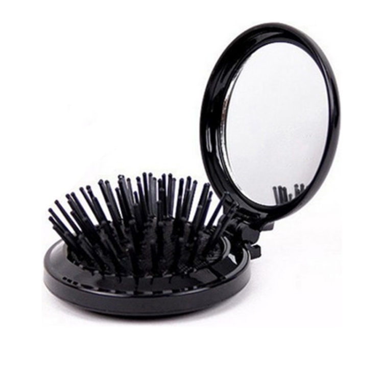 Retro Rose Folding Plastic Makeup Mirror Comb Suit Circular Air Sac Comb
