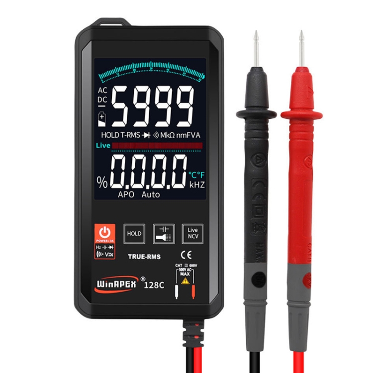 HY128C Color Screen Ultra-thin Touch Smart Digital Multimeter Fully ...