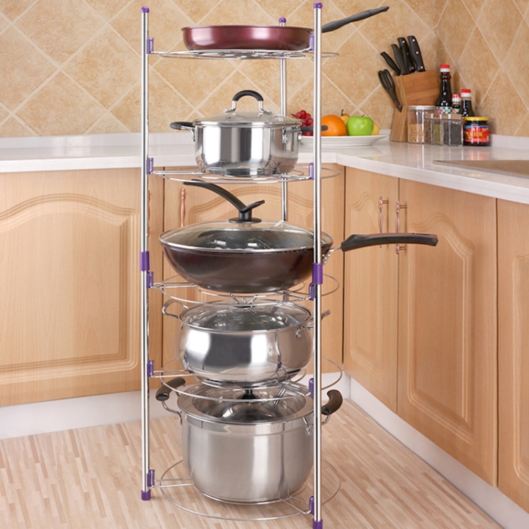 Multi-function Kitchen Pot Rack Five-layer Wok Soup Pot Stainless Steel ...