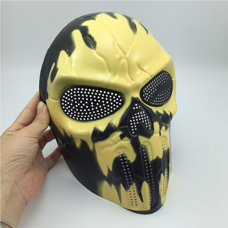 ปาร์ตี้ฮาโลวีนคอสเพลย์แบบเต็มหน้า Airsoft Devil Fire Skull Mask