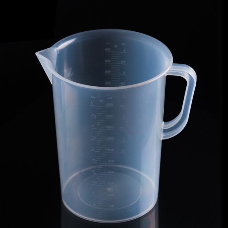 5000ml 식품 등급 Pp 플라스틱 플라스크 디지털 측정 컵 실린더 스케일 측정 유리 실험실 실험실 도구 투명