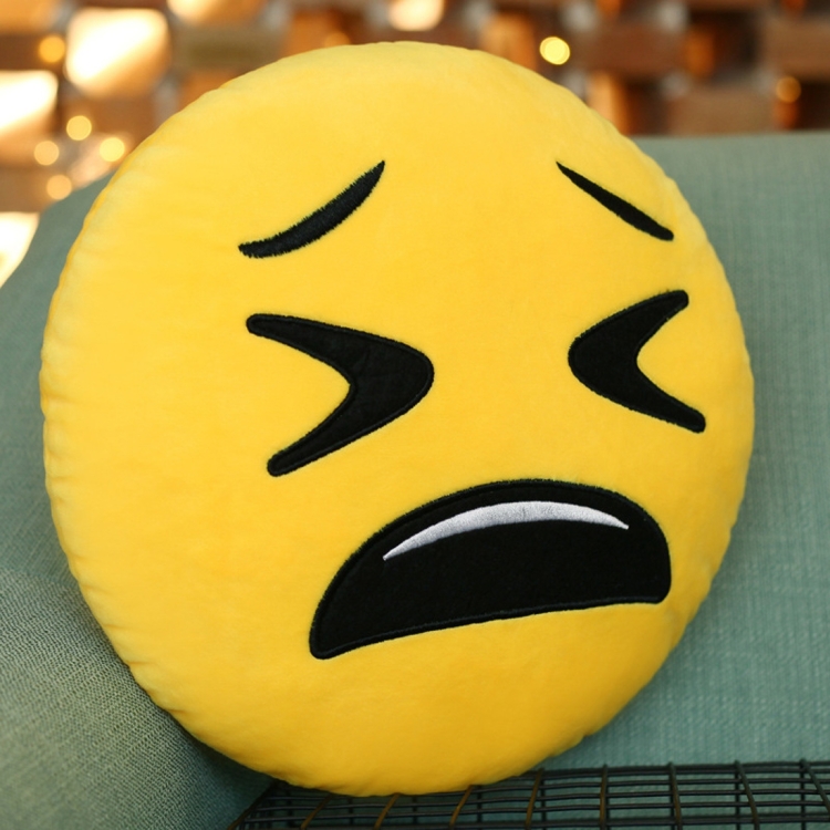 Scary Face Creative Emoji Throw Pillow หมอนรองหลังขนาด: ประมาณ 28 ซม. x ...