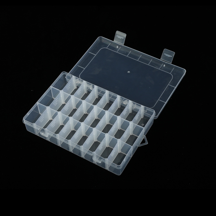 Plastic Removable Grid 24 Slots Box Organizer Storage Container for ...