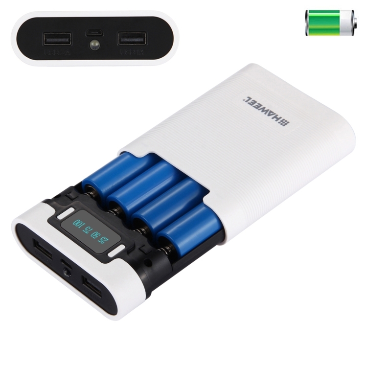[US Warehouse] HAWEEL DIY 4 x 18650 Battery (Not Included) 10000mAh ...
