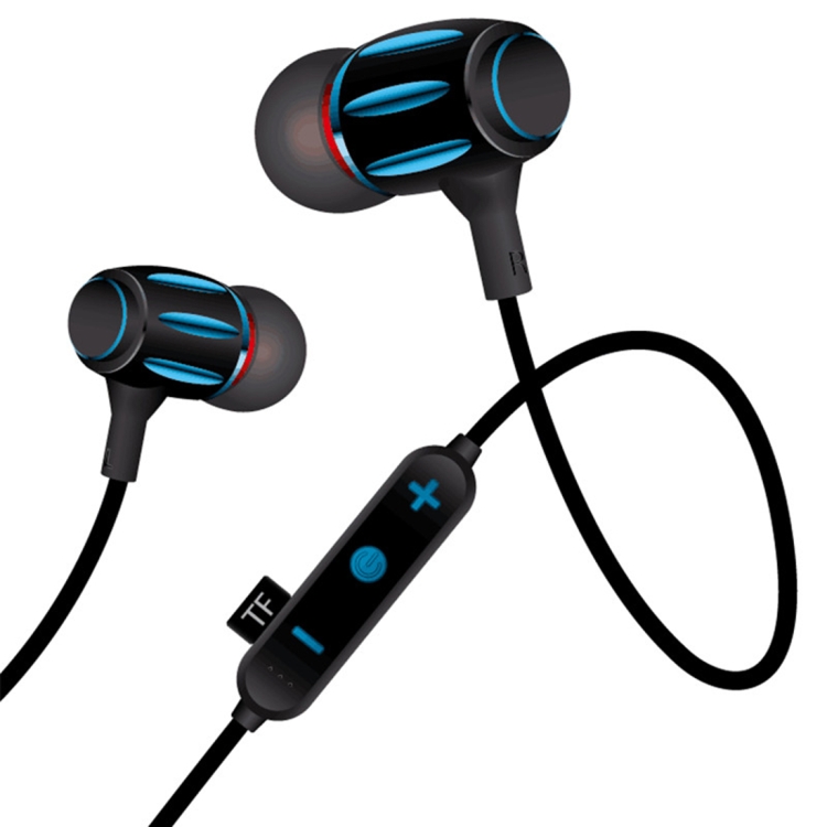 MG-G17 Bluetooth 4.2 Sport Wireless Bluetooth 이어폰, 지원 카드 (검정색 파란색)