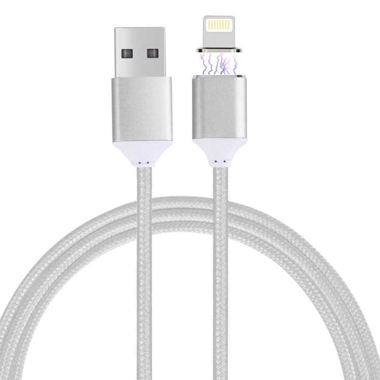 1M Woven Style 2.4A 8 Pin to USB Data Sync Charging Cable Intelligent ...