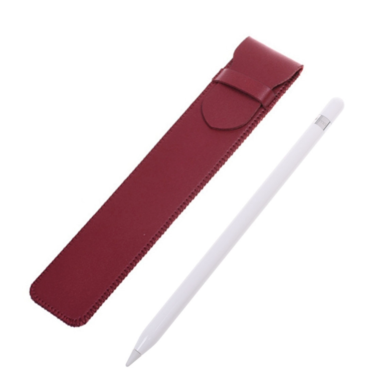 Stylus Protective PU Leather Pouch Holder Cover for Apple Pencil(Red)