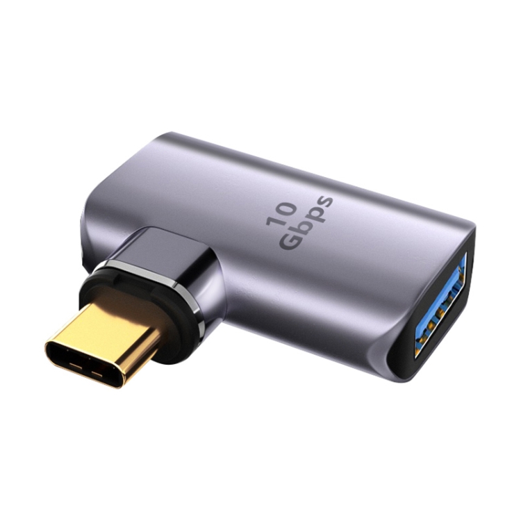 10 Gbps USB Female to USB-C/Type-C Male Magnetic Side Bend Charging ...