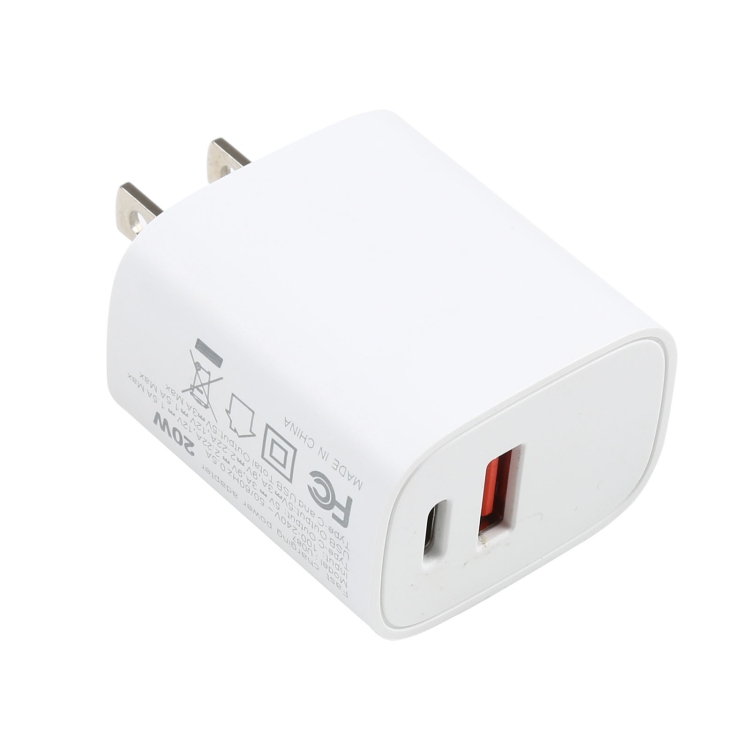 U087 20W USB-C / Type-C + พอร์ต USB ชาร์จอย่างรวดเร็วชาร์จการเดินทาง ...