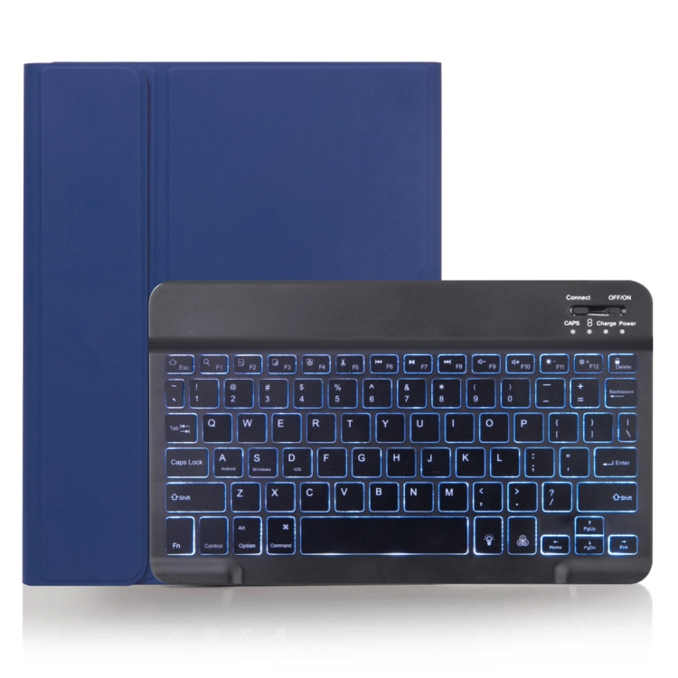 X-11BS Skin Plain Texture Detachable Bluetooth Keyboard Tablet Case for ...