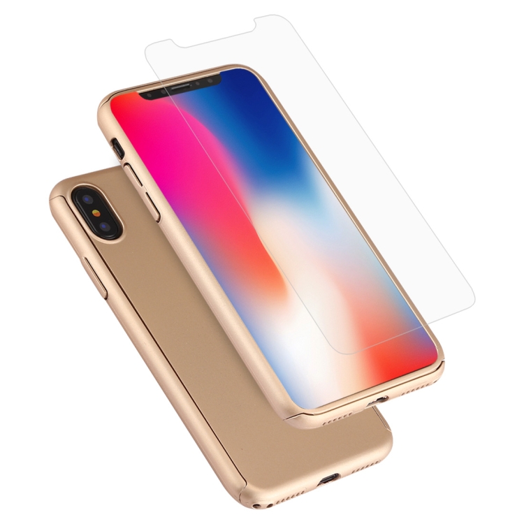 สำหรับ iPhone X 360 Degree Full Coverage เคสพีซีแบบถอดได้พร้อมฟิล์ม ...