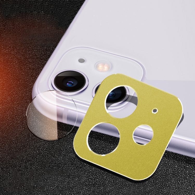 For iPhone 11 Rear Camera Lens Protection Ring Cover + Rear Camera Lens ...
