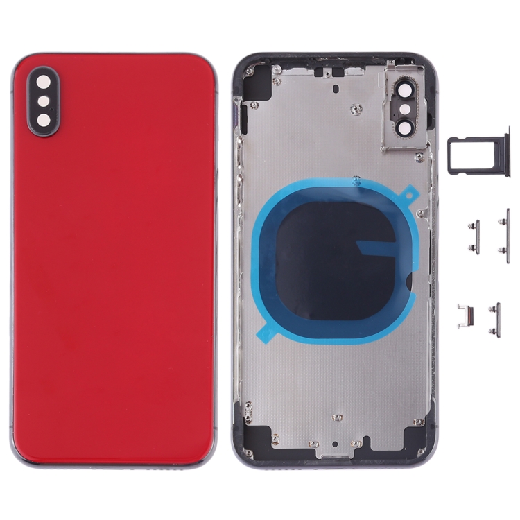 Back Cover with Camera Lens & SIM Card Tray & Side Keys for iPhone XS ...