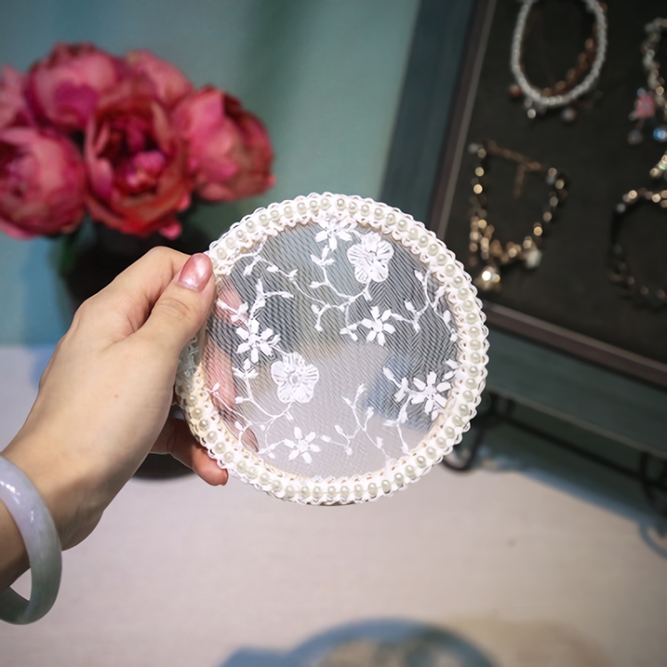 Round Embroidery Shed Lace Pad Jewelry Rack Earrings Storage Display ...