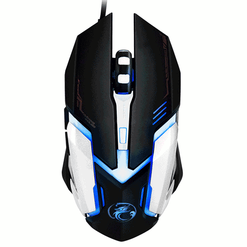 iMICE V6 LED Colorful Light USB 6 Buttons 3200 DPI Wired Optical Gaming ...