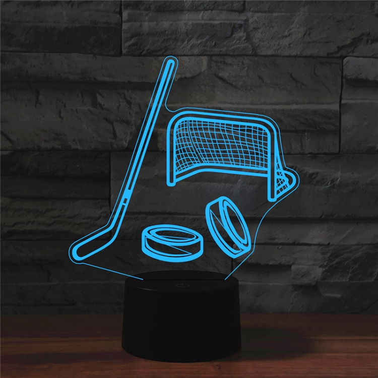 Ice Hockey Shape โคมไฟตั้งโต๊ะ LED Vision Light สีสันสดใส 3D รุ่น Crack ...