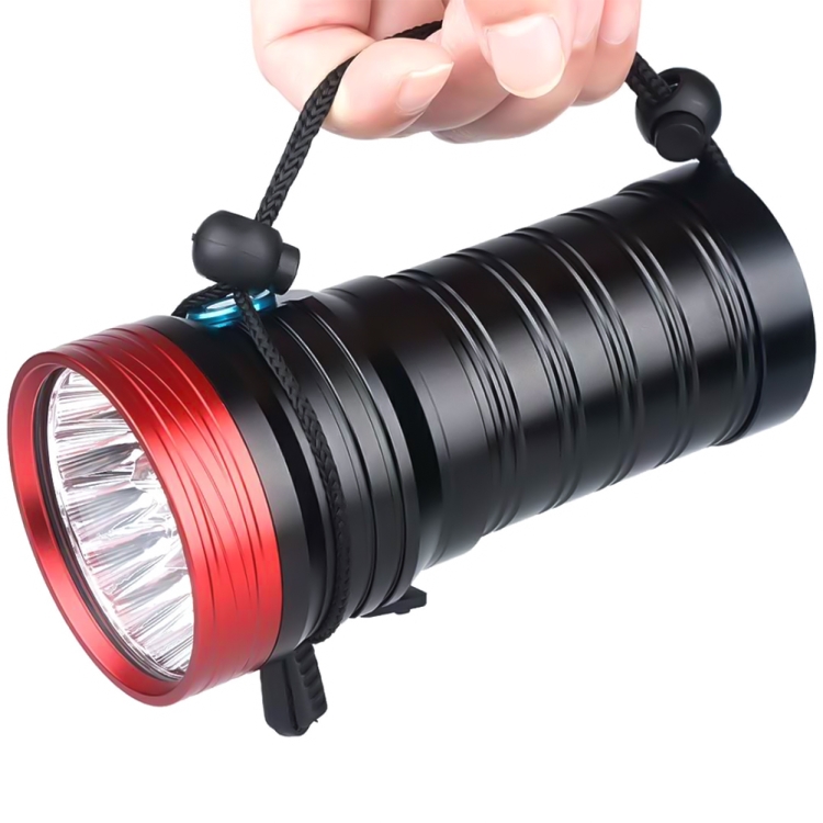 3 Gears, DB18 18xT6, Luminous Flux: 5400lm LED Flashlight, Without ...