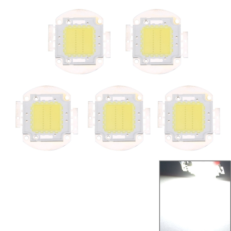 5 PCS 20W High Power LED Integrated Light Lamp (White Light)