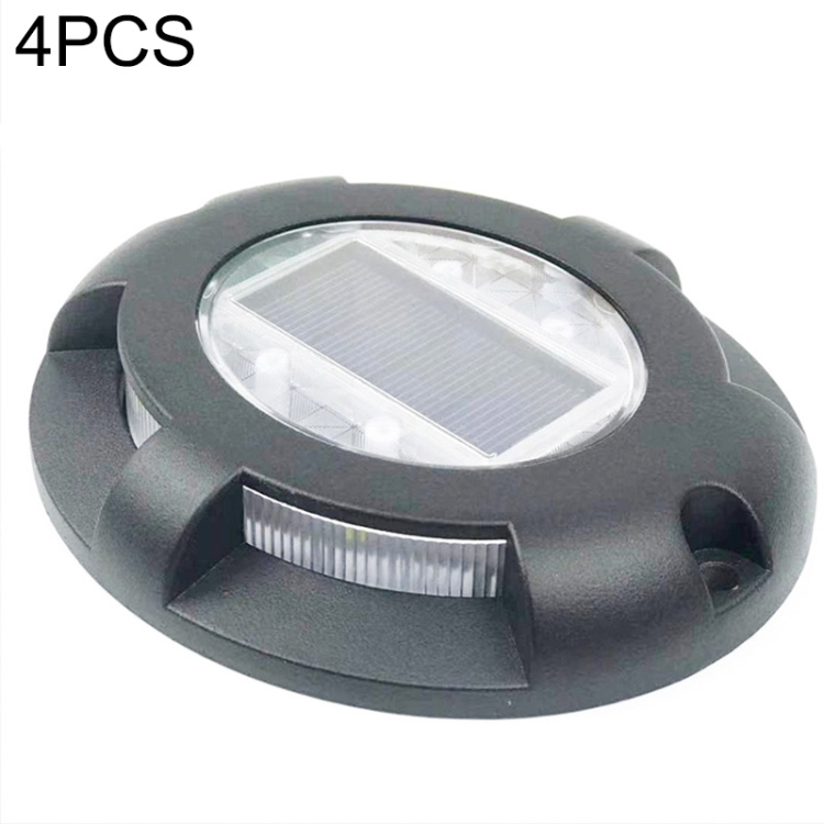 4 Pcs Led 태양 전원 임베디드 접지 램프 Ip68 방수 야외 정원 잔디 램프 검정