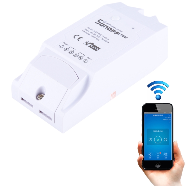 Sonoff POW R2 DIY 16A 3500W DIY WiFi Smart Wireless Remote Power ...