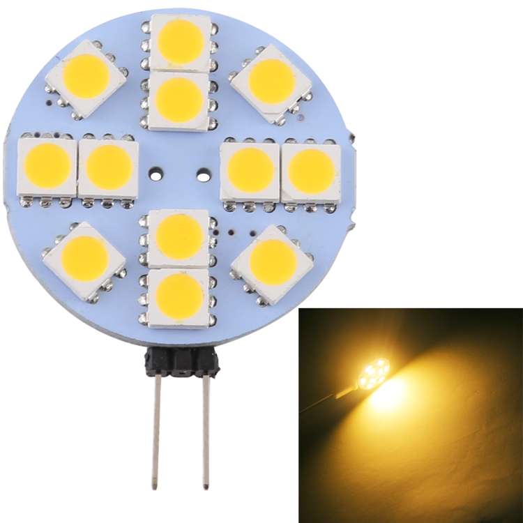 G4 12 LEDs SMD 5050 144LM 2800-3200K Stepless Dimming หลอดไฟฐานหลอดไฟ ...