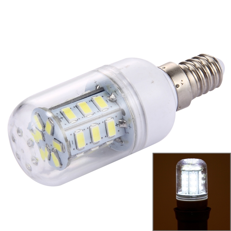 E14 2.5W 24 LEDs SMD 5730 หลอดไฟ LED ข้าวโพด, AC 12-24V (แสงสีขาว)