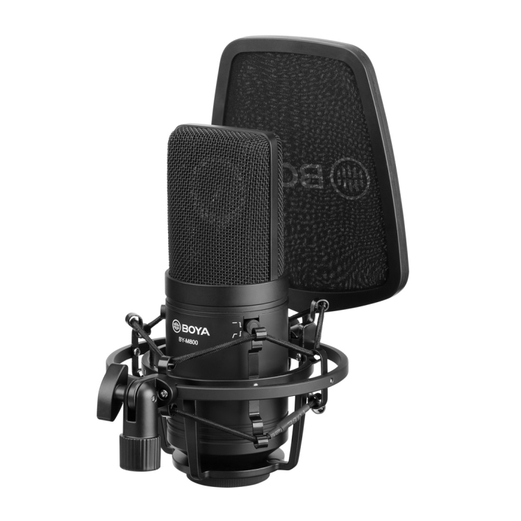 BOYA BY-M800 Professional Recording Studio Cardioid Large Diaphragm ...