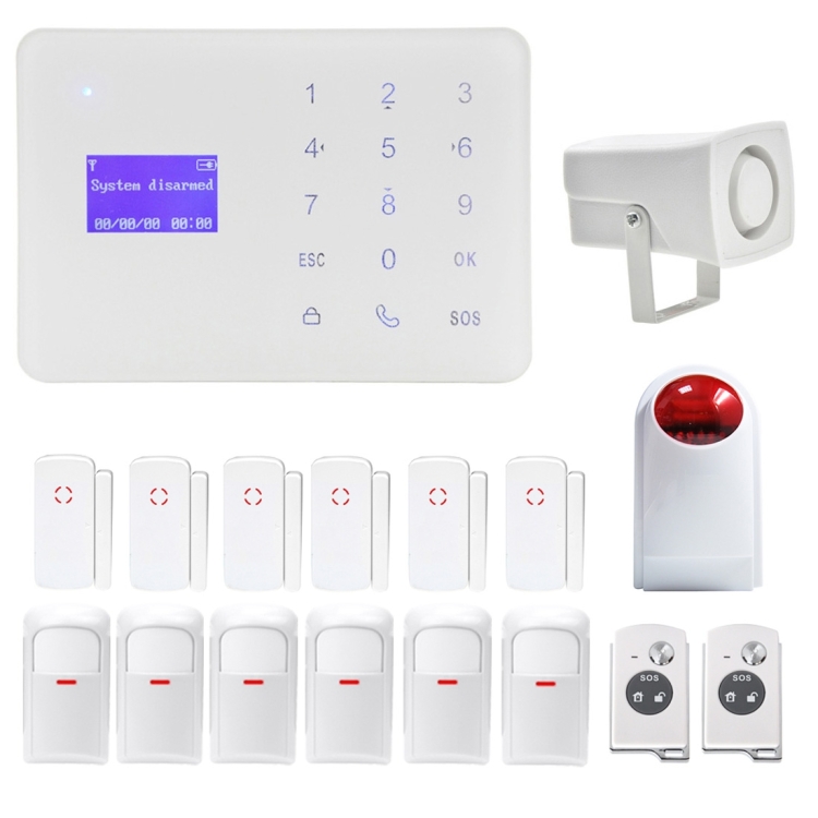 YA-700-GSM-8 Wireless Touch Key LCD Display Security GSM Alarm System Kit