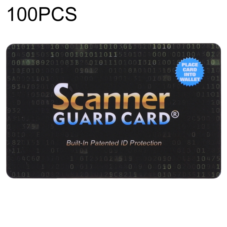 100 PCS Scanner Guard Card RFID Blocking Card, Built-in Patented ID ...