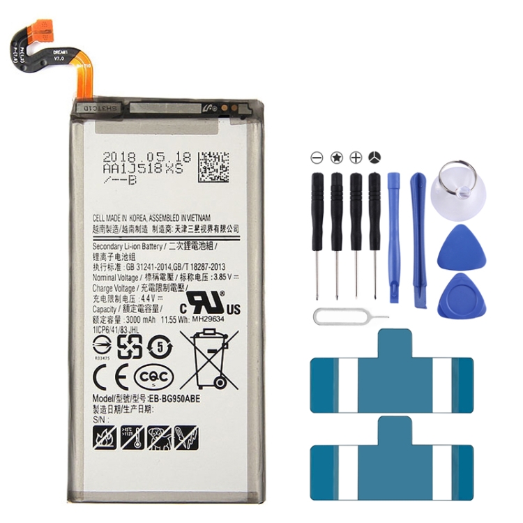 3000mAh Li-Polymer Battery EB-BG950ABE for Samsung Galaxy S8 / G950F ...