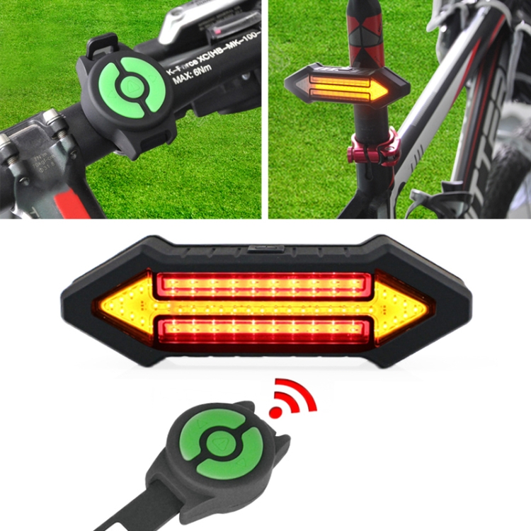 Bicycle Tail Light Intelligent Wireless Remote Control Turn Signal ...