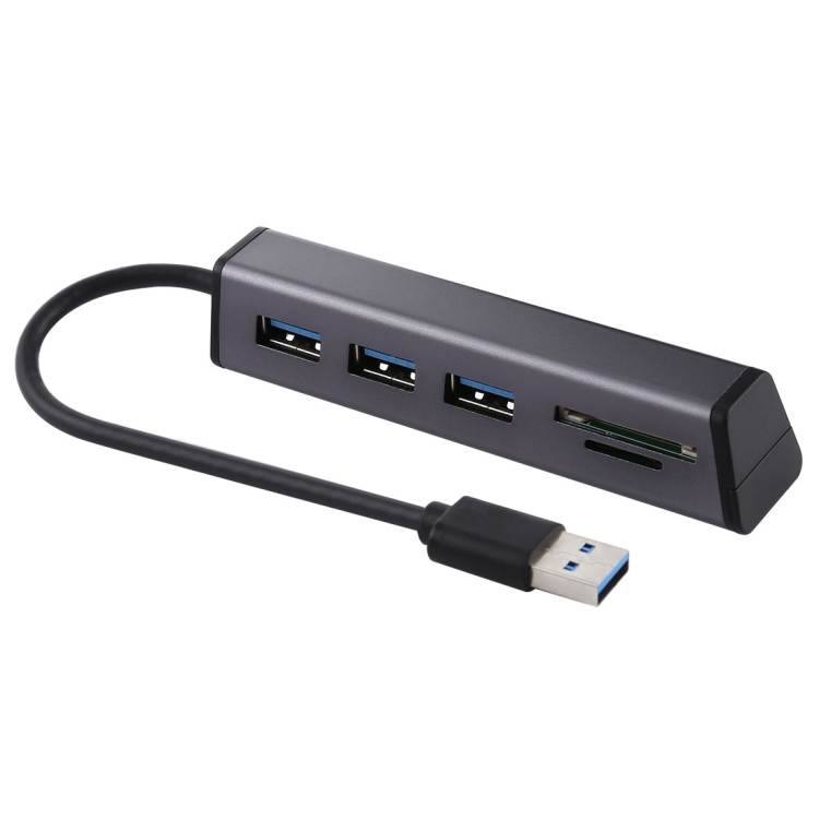 Multi-functional USB 3.0 to 3 x USB 3.0 + SD / TF Card Reader HUB with ...