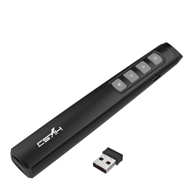 Hxsj Hx1 무선 발표자 Powerpoint Ppt 리모콘 프레젠테이션 원격 제어 펜 레이저 포인터 플립 펜 기능 멀티미디어 발표자 프로젝션 펜 검정