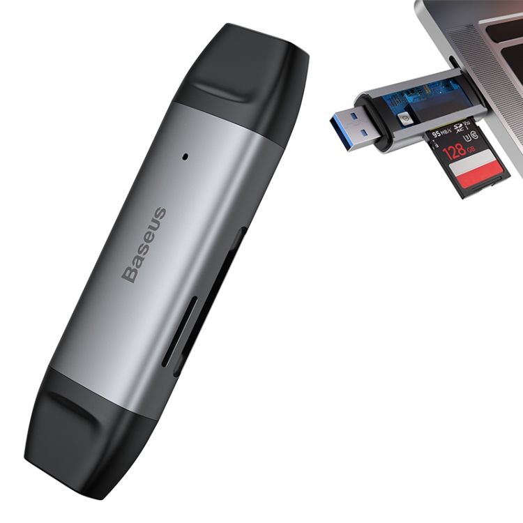 Baseus CADKQ-B0G 2 in 1 USB 3.0 + USB-C / Type-C Lentil-cabin Card ...