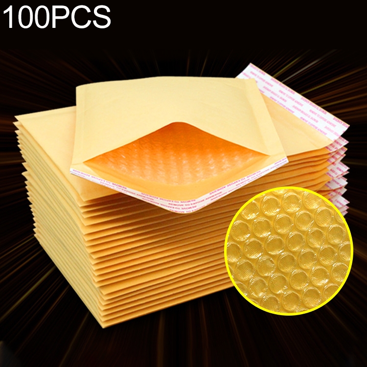 100 PCS Kraft Paper Envelope Bag Express Bubble Bag Packaging Bag, Size ...