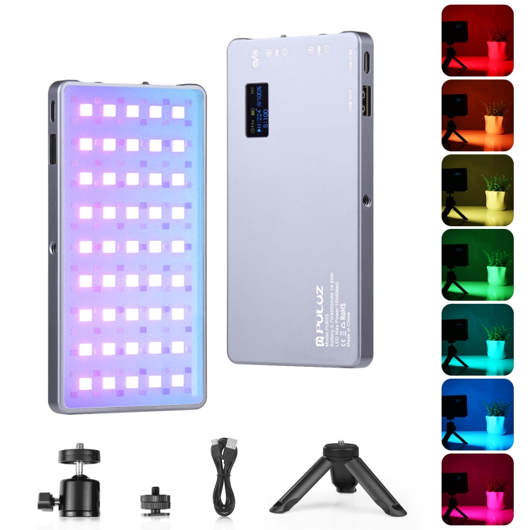 PULUZ LED Full Color RGB Beauty Fill Light Pocket Vlogging Photography ...