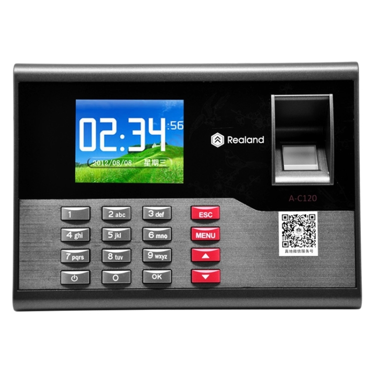 A-C120 2.8 inch Color TFT Screen Fingerprint & RFID Time Attendance, USB Communication Office ...