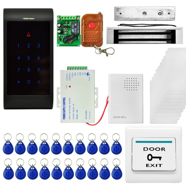 MJPT005 Door Access Control System Kits + Strike Door Lock + 20 ID ...