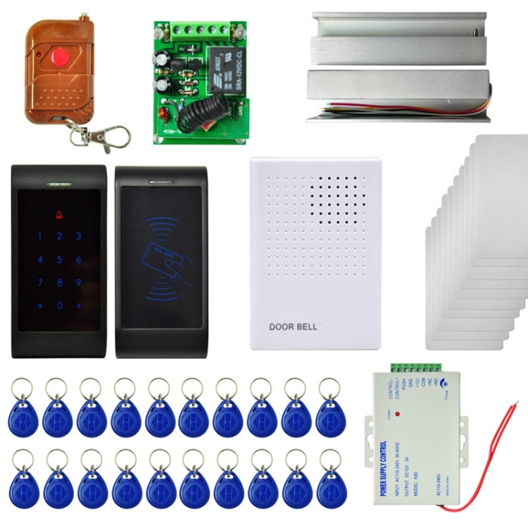 MJPT007 2 x Door Access Control System Kits + Electric Bolt Lock + 20 ...
