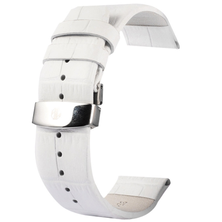 Apple Watch의 Kakapi 42mm 악어 질감 더블 버클 정품 가죽 시계 밴드, 커넥터 (S-AW-3293) (흰색)와 ...