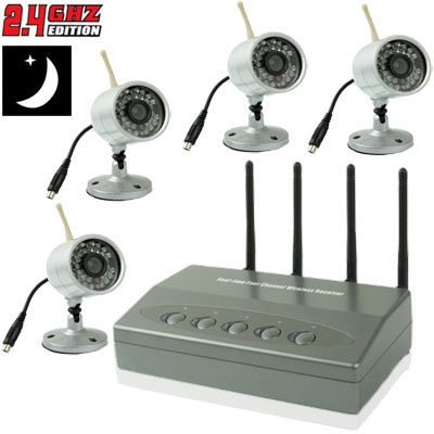 2.4GHZ 4 Channel Wireless Receiver, Support Night Vision function ...