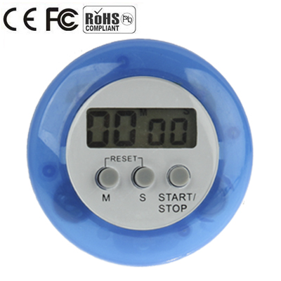 Circular Kitchen Digital Countdown Timer (Blue)