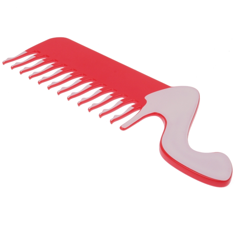 High-heeled Shoe and Leg Style Portable Plastic Comb Hair Brush Comb(Red)
