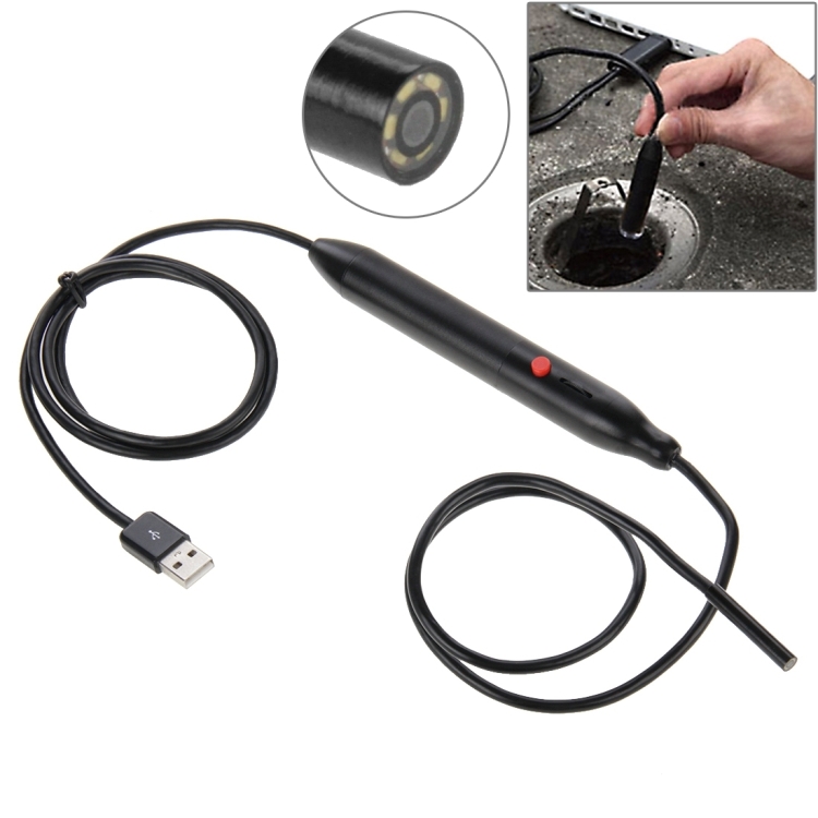 Waterproof USB Endoscope Snake Tube Inspection Camera with 6 LED ...