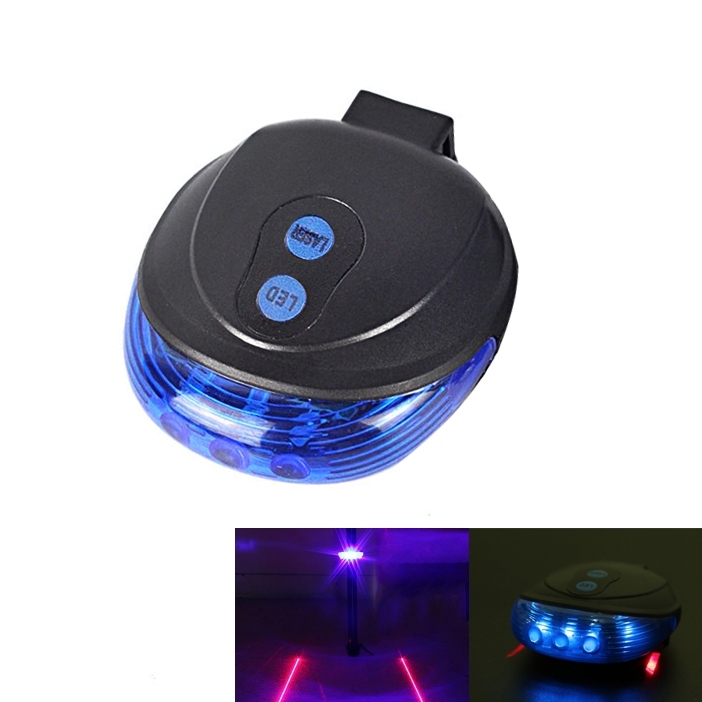 Bicycle Red LED Light Laser Night Mountain Bike Tail Light Taillight ...