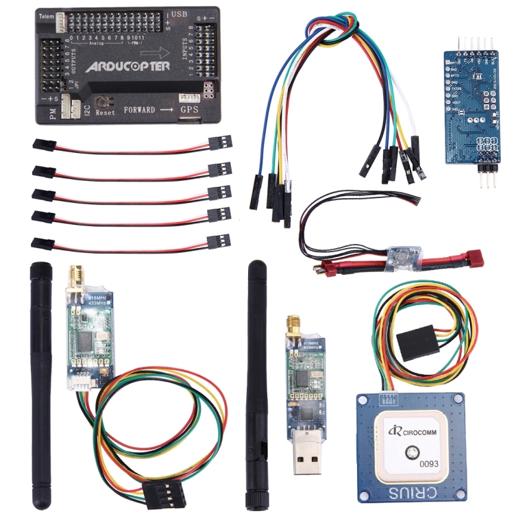 APM 2.6 ArduPilot Flight Controller + GPS + 3DR 433 + Minimosd ...